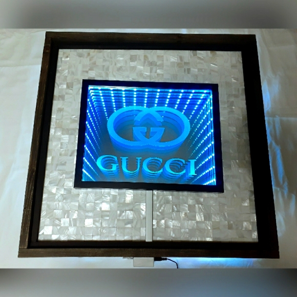 Gucci | Wall Decor | Gucci By Shaad Mother Pearl Led Infinity Mirror ...